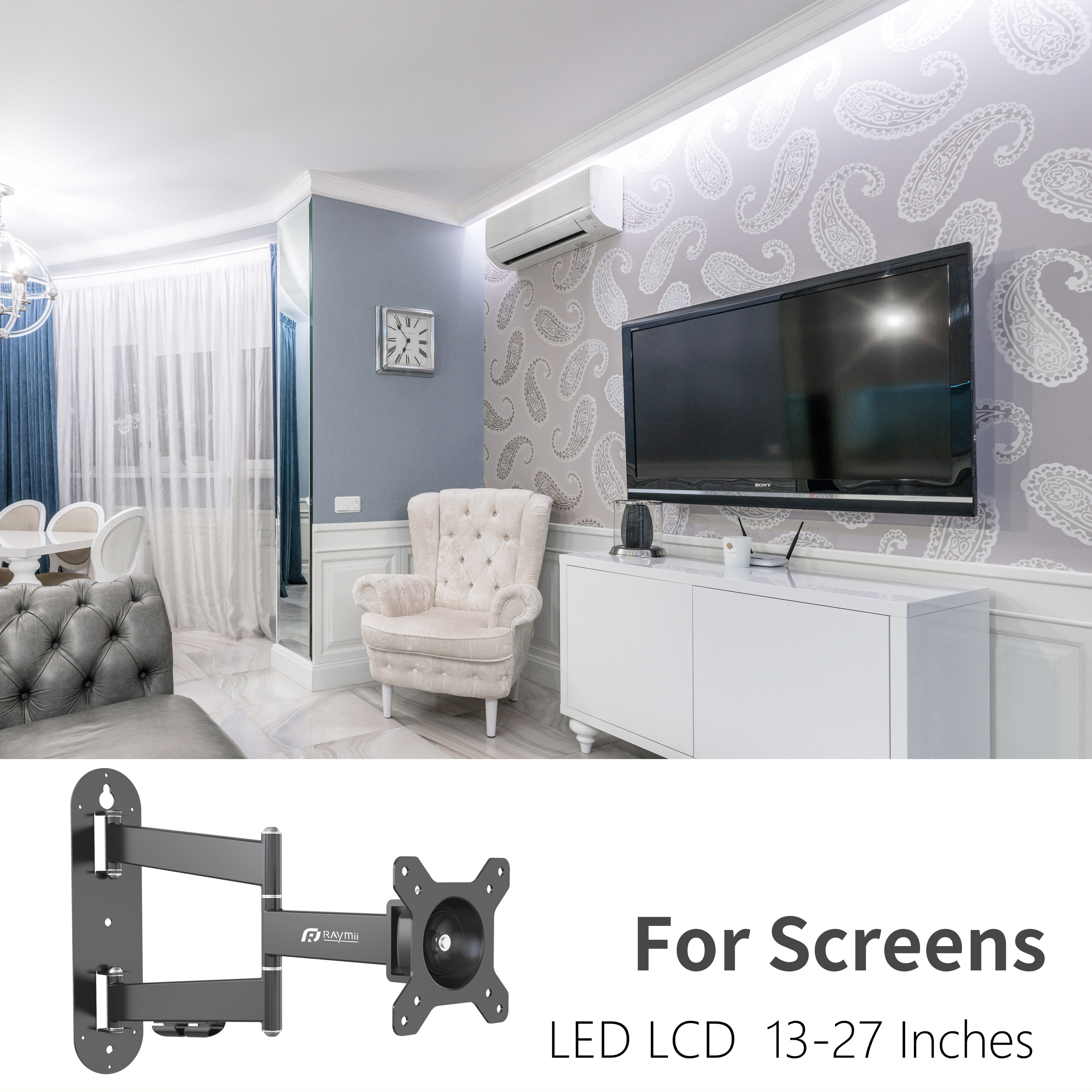 【瑞米 Raymii】 VS51 超薄螢幕壁掛支架 伸縮壁掛架 螢幕支架 螢幕架 | 蝦皮購物