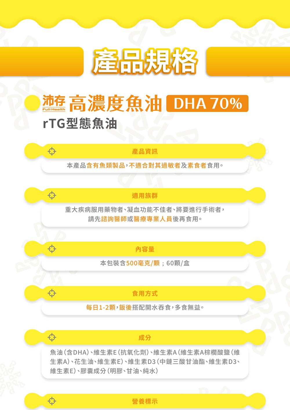 【中化健康生技】沛存高濃度魚油DHA70% 60錠(西班牙Solutex專利魚油/rTG型態吸收快/小膠囊獨立包裝) | 蝦皮購物