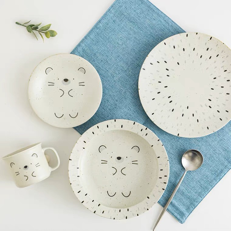 【AWASAKA粟坂】Mogu Mogu 萌萌動物湯盤3入組《泡泡生活》盤子 深盤 | 蝦皮購物