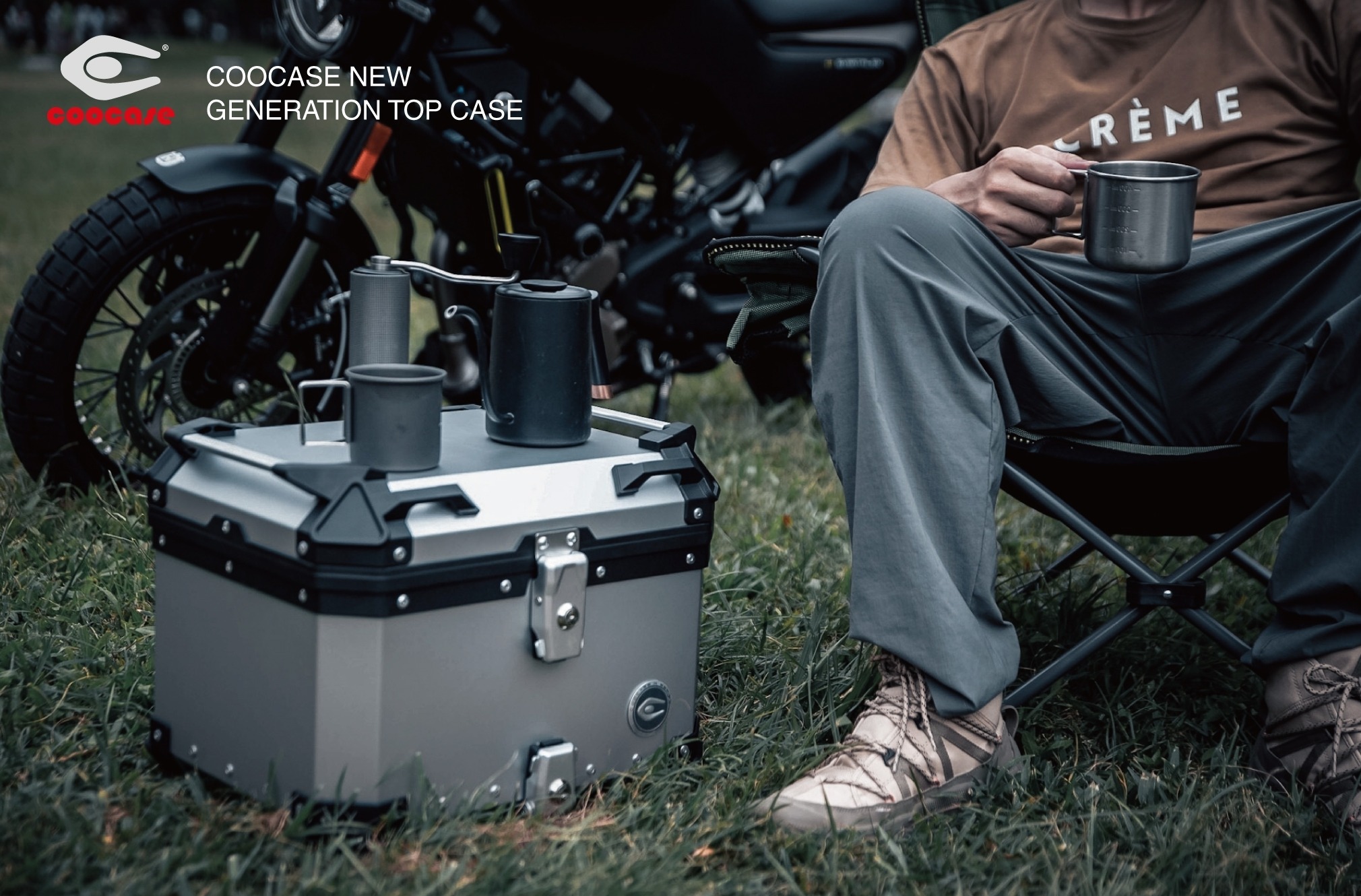 【KK】新加坡 Coocase (65L) 鋁箱機車置物箱/後箱 快拆設計 附多孔位設計轉接底盤 | 蝦皮購物