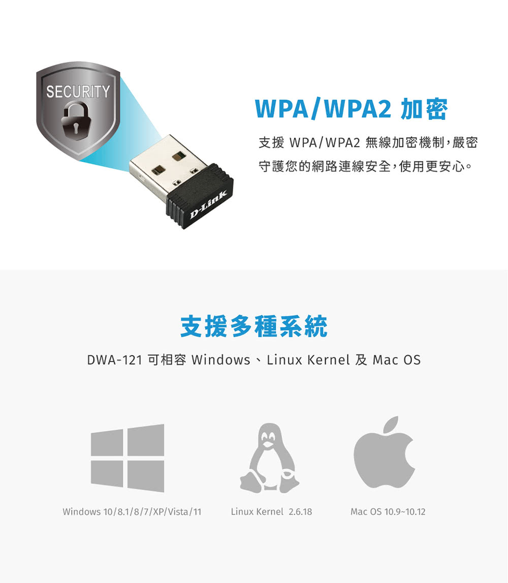 D-Link 友訊 DWA-121 Wireless N 150 Pico USB 無線網路卡 D-LINK | 蝦皮購物