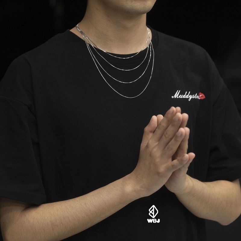 WBJ訂製珠寶 1mm純銀實盒子鍊 925銀 純銀項鍊 嘻哈項鍊 | 蝦皮購物