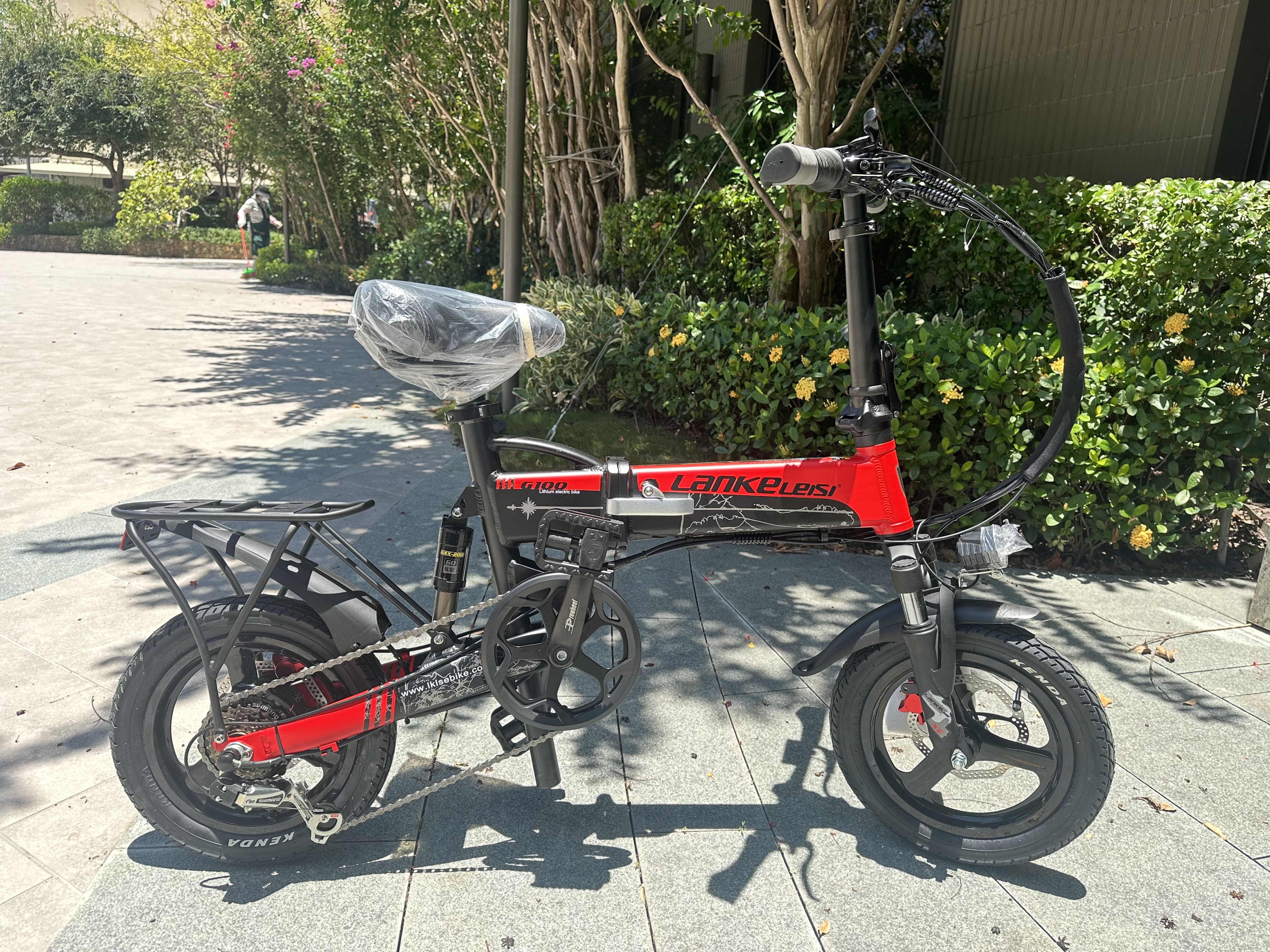 頂級日本款LANKeleisi G100折疊電動輔助腳踏車後貨架六檔變速頂級款方向燈電子喇叭輪胎14寸17公斤 | 蝦皮購物