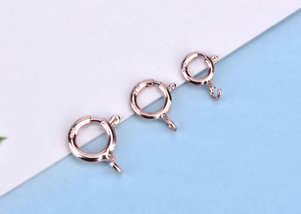 阿姬寶>GA258-S925純銀彈簧扣配件 珍珠扣 手鏈項鍊收尾扣 QQ扣 連接扣 手工DIY | 蝦皮購物