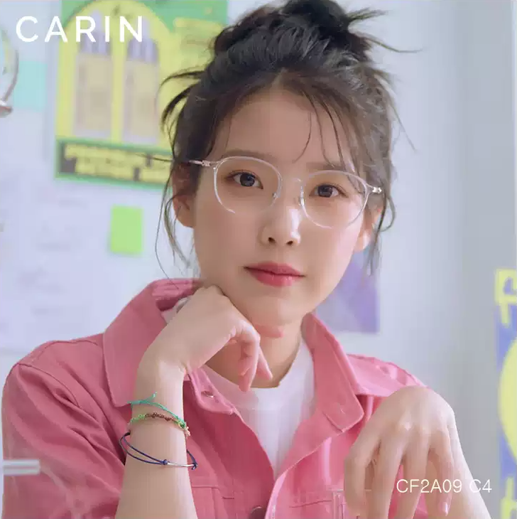 《韓國CARIN眼鏡》軟糖系列 #IU同款 CF2A09 C4 (透明-玫瑰金) | 蝦皮購物