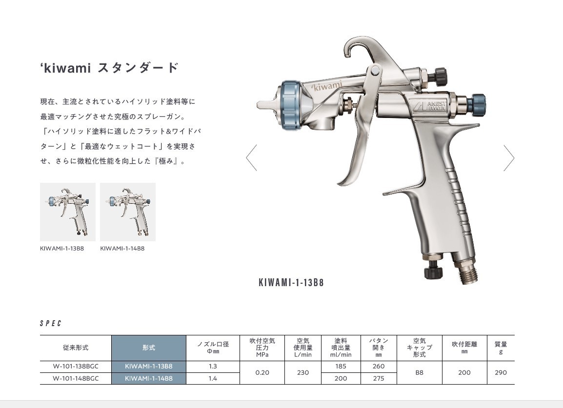 附發票 台灣出貨 Iwata日本岩田WIDER KIWAMI-1-13B8 14B8氣動噴槍 日本製造 | 蝦皮購物
