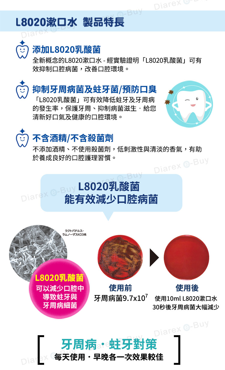 日本第一品牌 L8020乳酸菌漱口水450ml-溫和款 (蘋果薄荷香) | 蝦皮購物