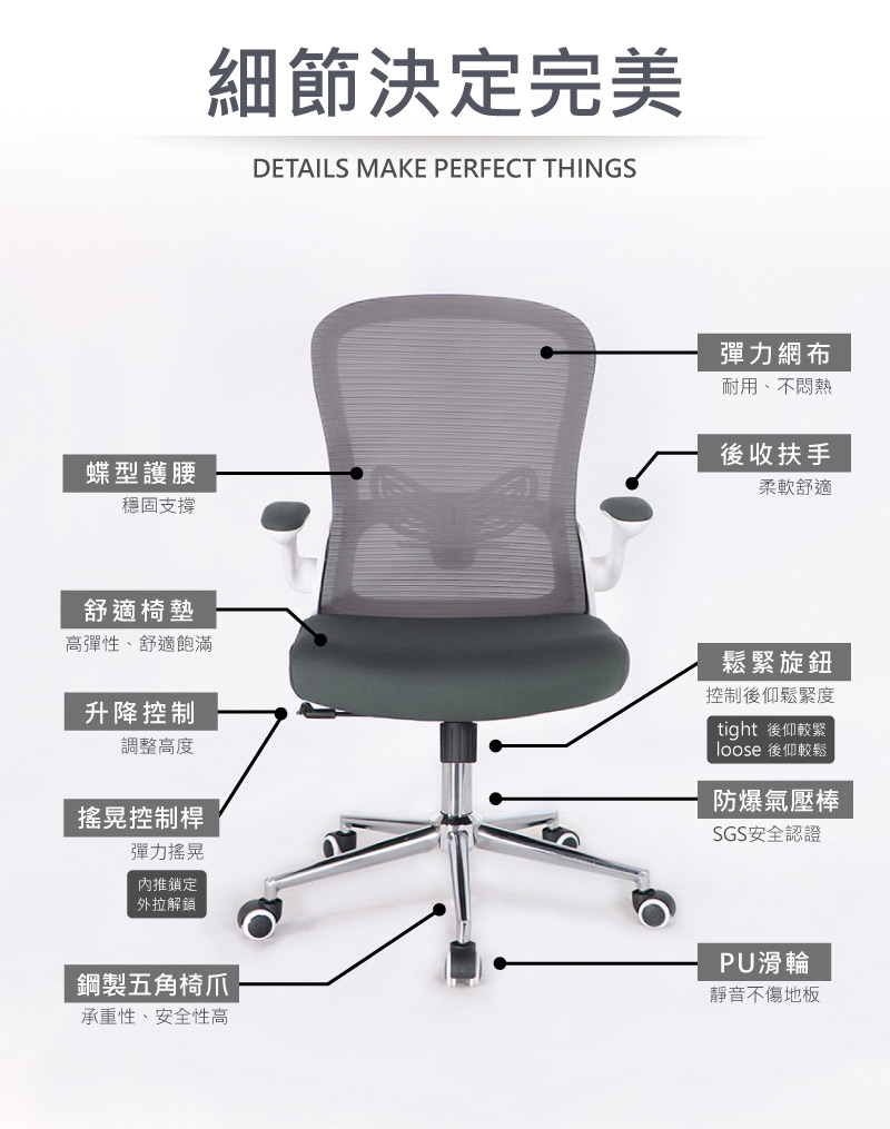 LOGIS｜莫蘭迪人體工學電腦椅 辦公椅 網椅 書桌椅 電競椅 家用椅【R70J】 | 蝦皮購物