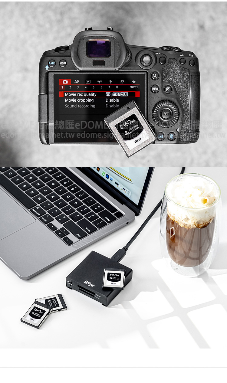 WISE 裕拓 CFX-B160P 160G 160GB 1700MB CFexpress Type B PRO 公司貨 | 蝦皮購物