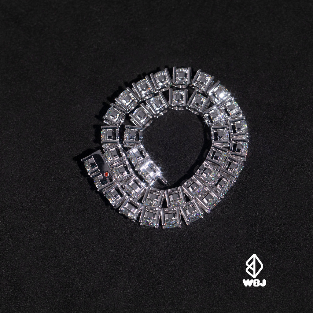 WBJ莫桑鑽網球手鍊丨925銀鑲嵌進口莫桑鑽| 電鍍18K白金|可過二代驗鑽筆 | 情侶鑽鍊手鐲 | 免費保 | 蝦皮購物