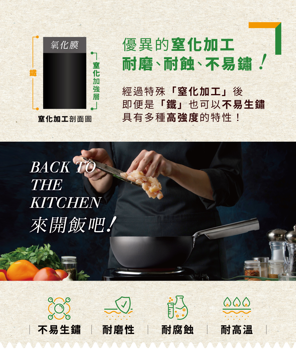 Arnest eN 24cm無塗層深炒鐵鍋 超輕量 物理不沾 炒鍋神器 日本製 | 蝦皮購物