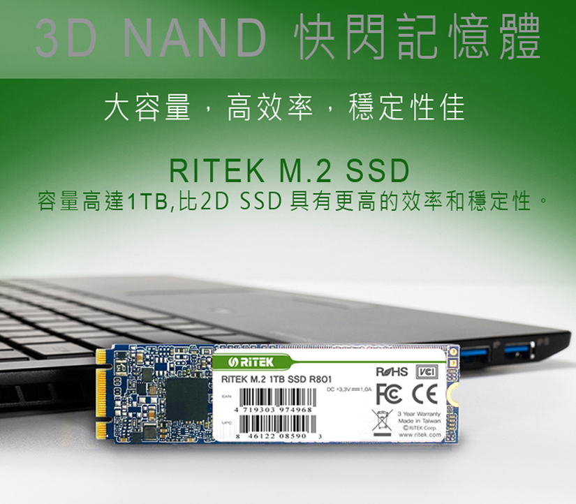 【RITEK錸德】 R801 256GB M2 2280/SATA-III SSD固態硬碟 | 蝦皮購物