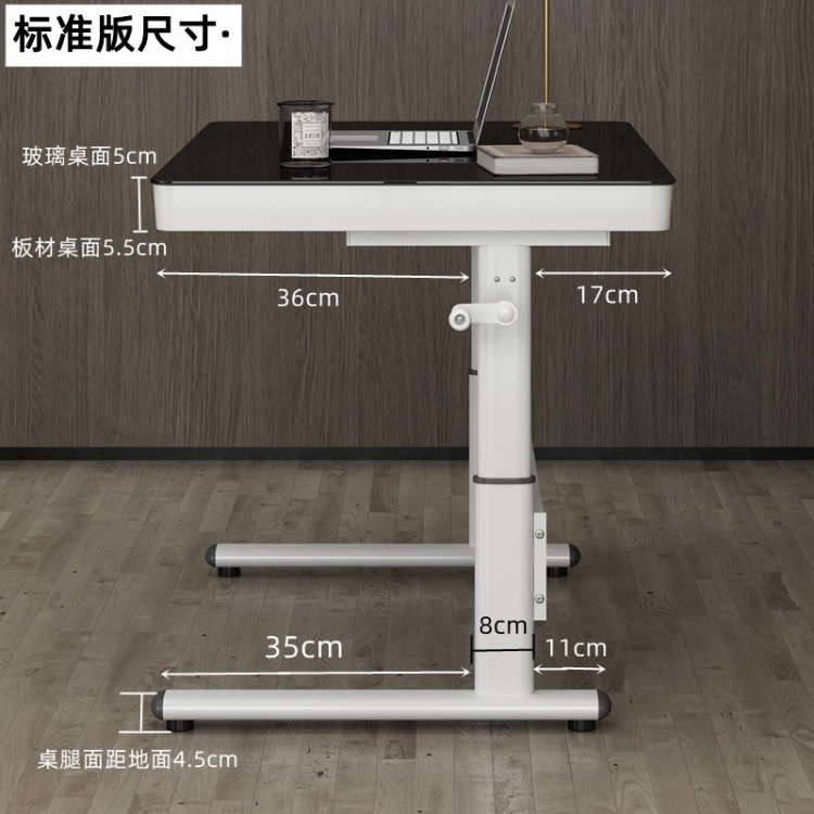電腦桌 办公桌 站立辦公桌 自由調節高度升降桌 家用台式升降桌 書桌 學生寫字桌 手動可升降办公桌 實木辦公桌子 實木桌 蝦皮購物 4413