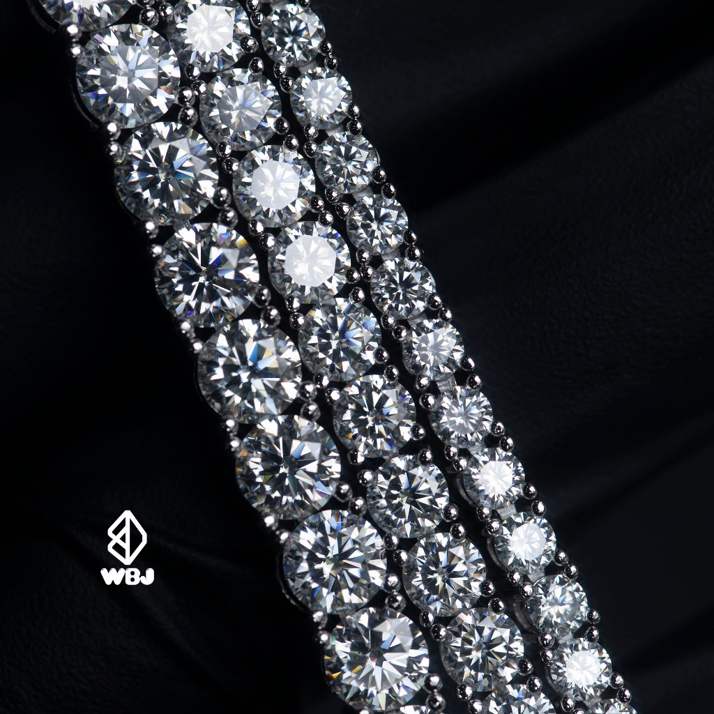 WBJ莫桑鑽網球手鍊丨925銀鑲嵌進口莫桑鑽| 電鍍18K白金|可過二代驗鑽筆 | 情侶鑽鍊手鐲 | 免費保 | 蝦皮購物