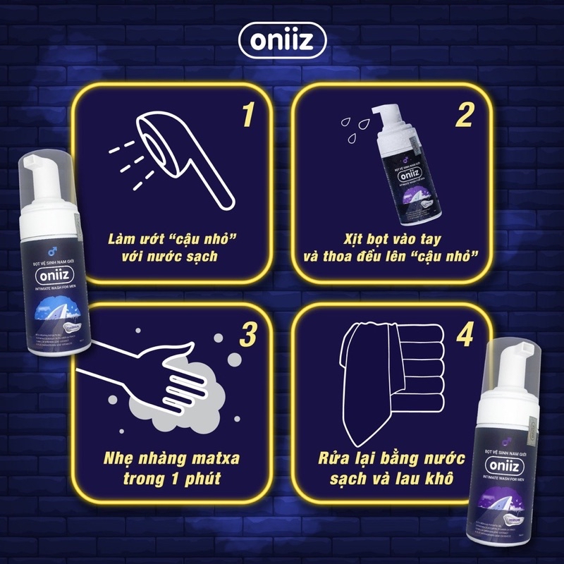 Bọt vệ sinh nam giới Oniiz CHÍNH HÃNG (Oniiz 男士卫生泡沫 100ml) | 蝦皮購物