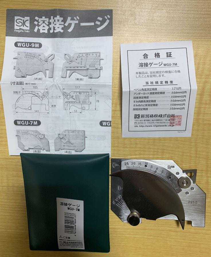 日本直送免關稅SK WGU-7M 日本新瀉精機 熔接規 焊道規 WGU-7M 銲接角度規 | 蝦皮購物