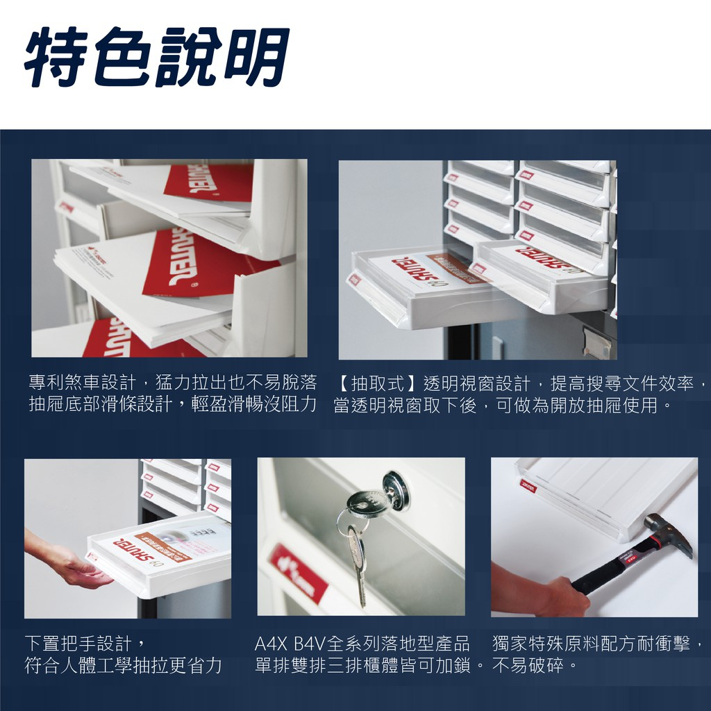 樹德 A4桌上型收納櫃 A4-105H 5抽 檔案整理櫃 抽屜 文件櫃 辦公櫃 文書櫃 資料分類 多層文件櫃 | 蝦皮購物