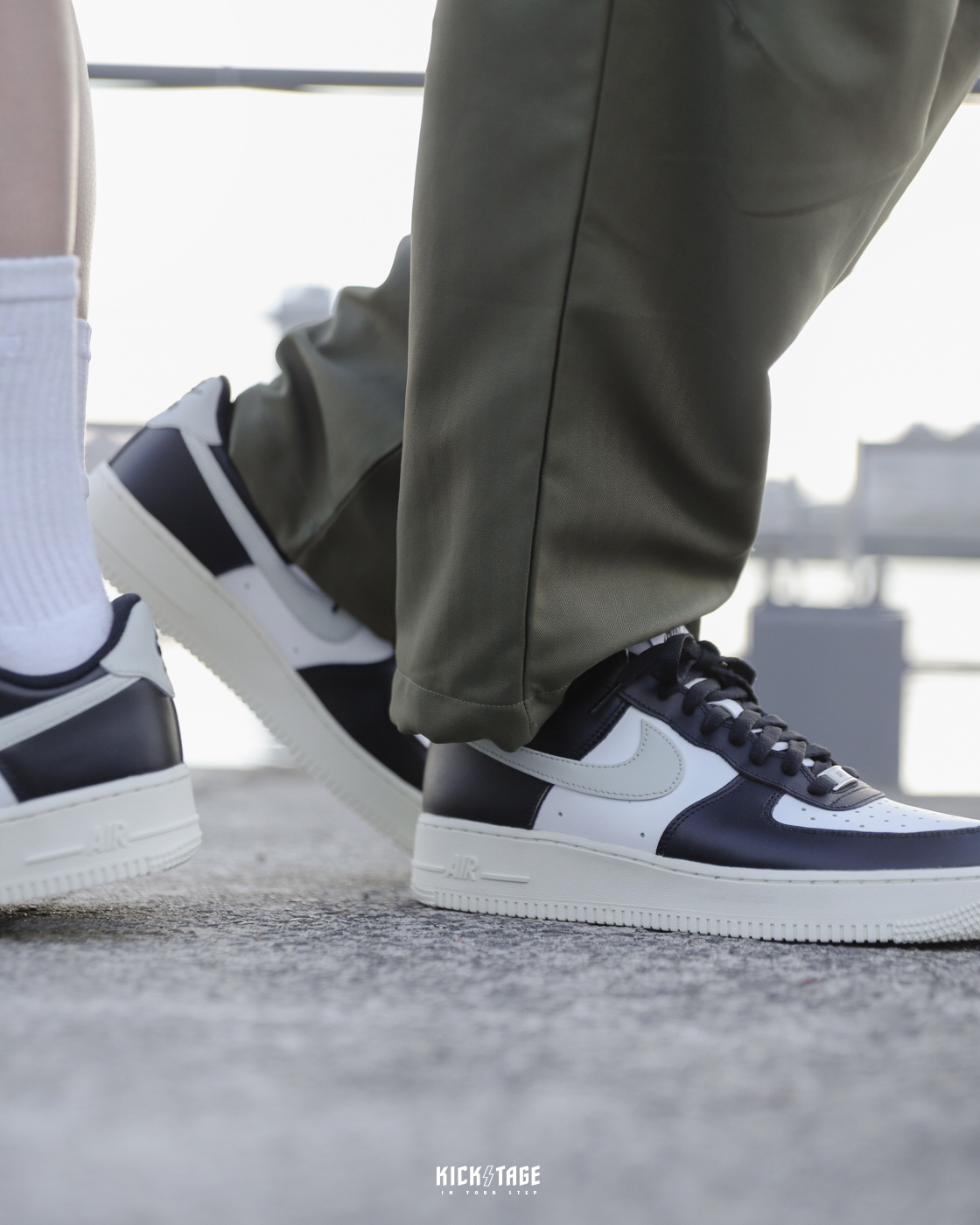 NIKE AIR FORCE 1 AF1 黑白灰勾 鐵牌 奶油底 百搭 休閒鞋 男女鞋【FQ6848-101】 | 蝦皮購物