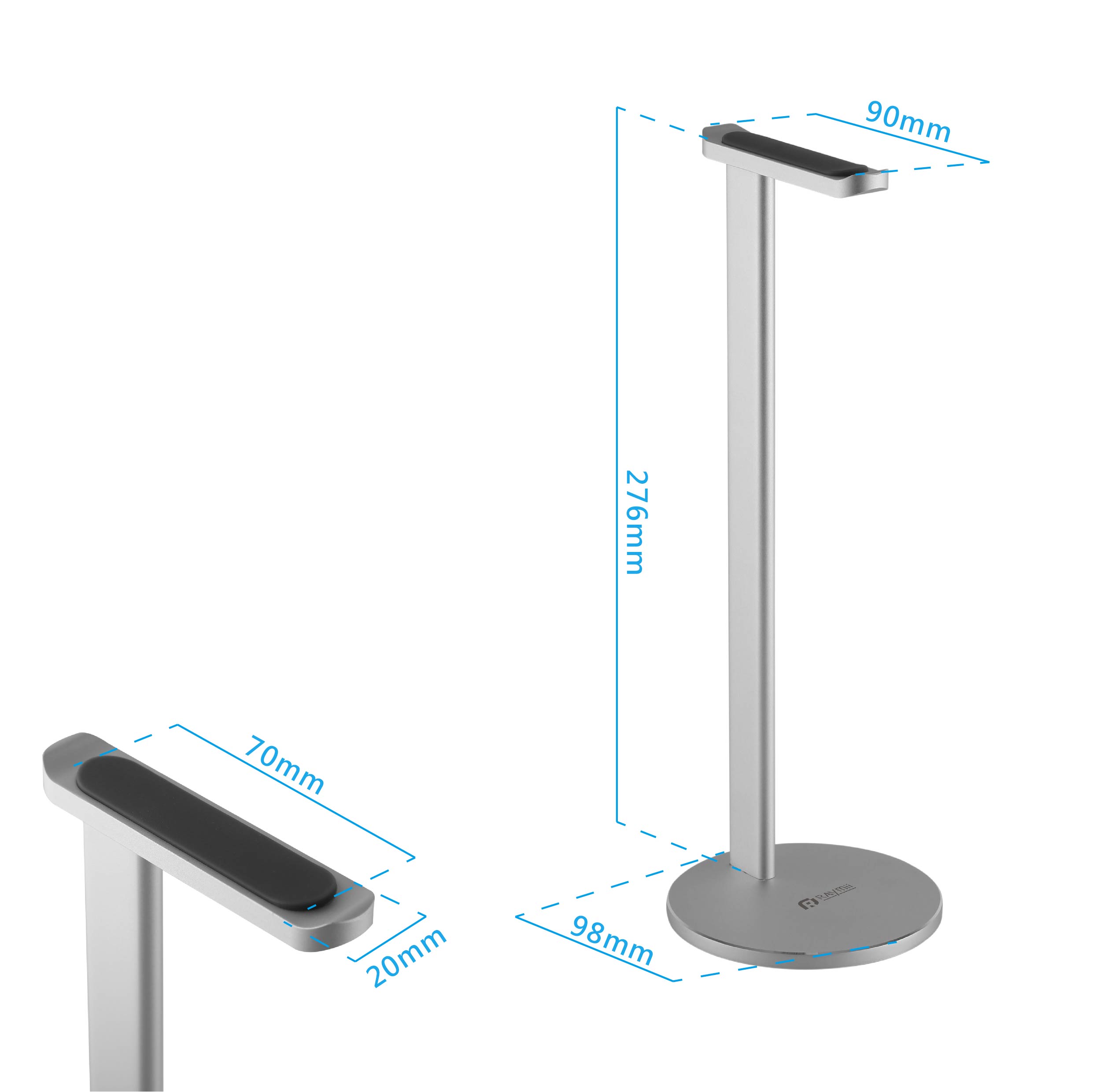 【瑞米 Raymii】 LTA-04 鋁合金 耳機架 耳機支架 電競耳麥架 霧面磨砂 耳機收納架 展示架 全罩式 | 蝦皮購物