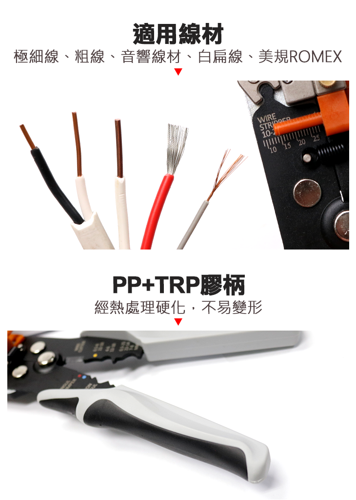 WIGA 威力鋼 G-2866 8吋 專業自動剝線鉗[汽修專用, 剝線夾持調整鈕, 附剝線長度控制板] | 蝦皮購物