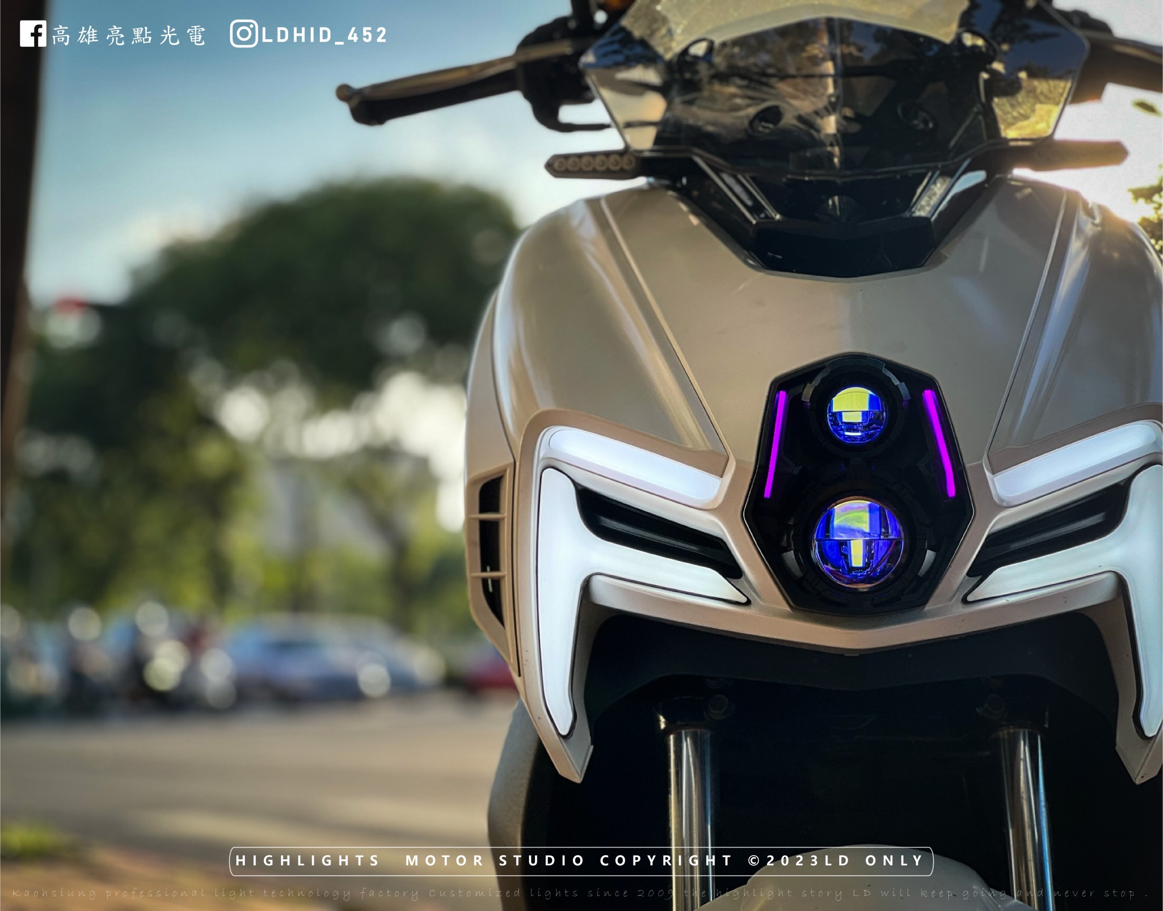 【高雄亮點】MMBCU 曼巴大燈總成 LED魚眼大燈 MMB 客製化 合法 燈具 直上安裝 總成 惡魔眼 定風翼 SYM | 蝦皮購物