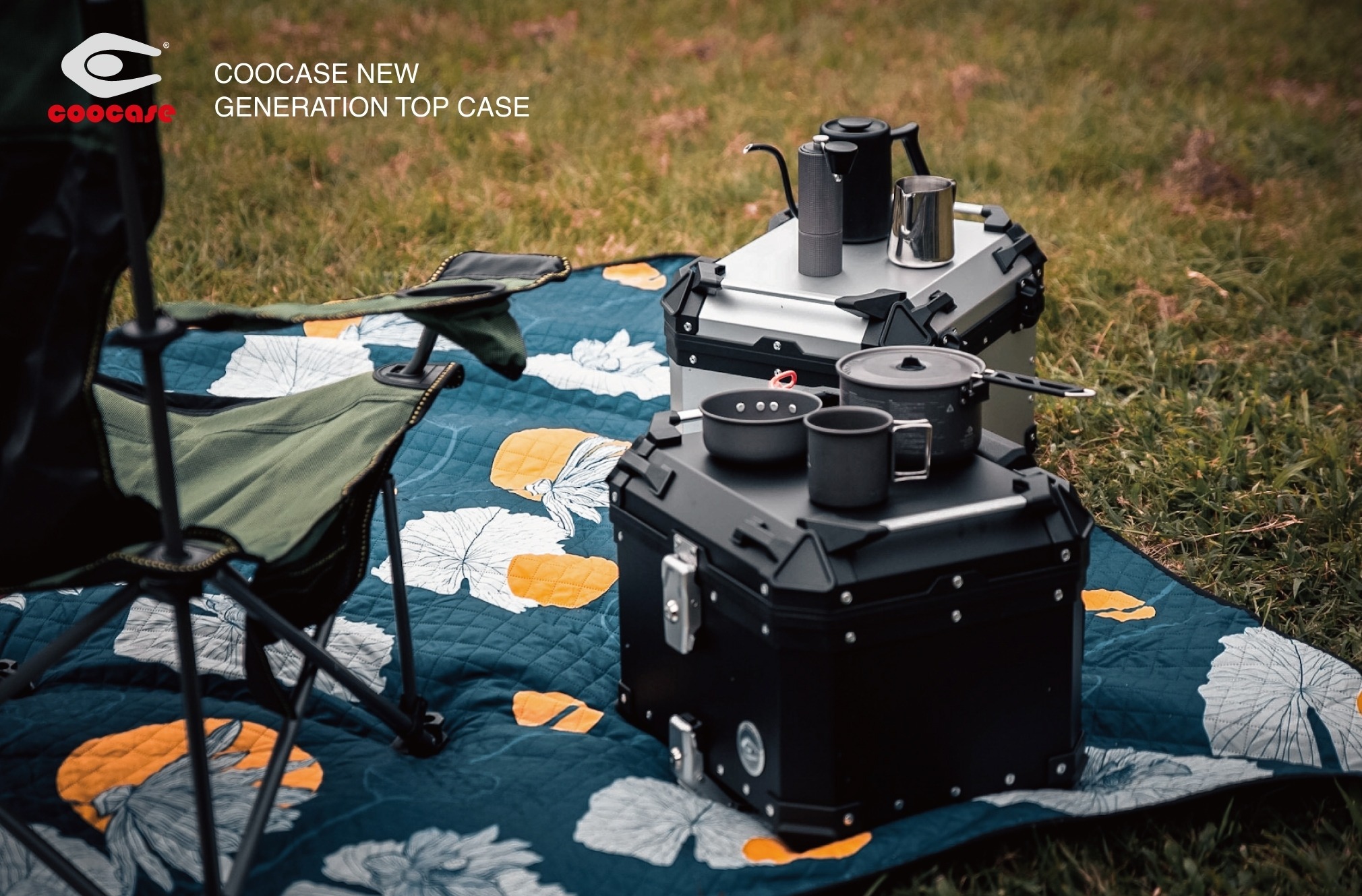 【KK】新加坡 Coocase (65L) 鋁箱機車置物箱/後箱 快拆設計 附多孔位設計轉接底盤 | 蝦皮購物