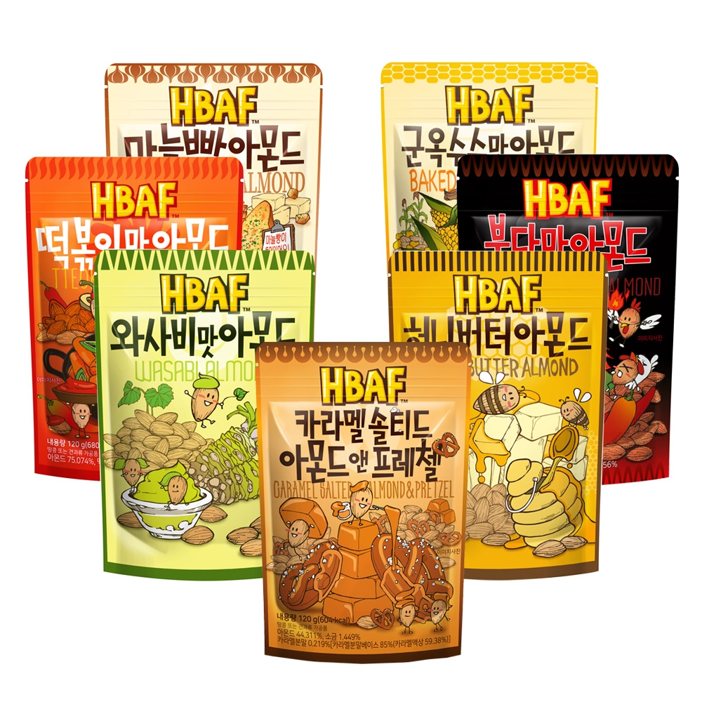 Toms Gilim HBAF 蜂蜜奶油 芥末杏仁果 火辣雞杏仁果 大蒜麵包杏仁果 120g【零食圈】堅果 杏仁果 | 蝦皮購物