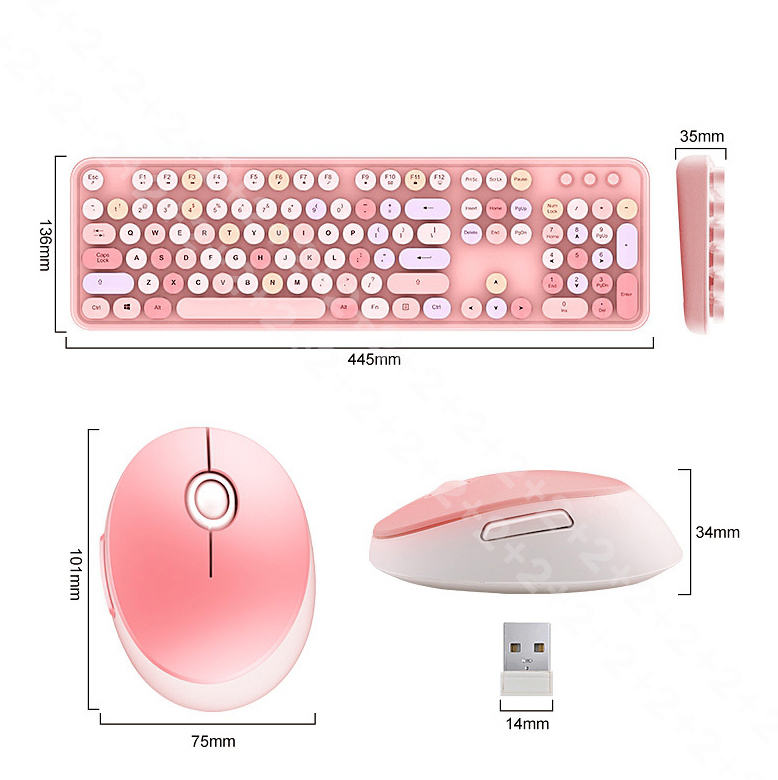 (現貨開發票)mofii鍵盤 無線滑鼠鍵盤 少女鍵盤 復古鍵盤 圓形鍵盤 無線鍵盤 仿機械鍵盤 NCC+BSMI認證 | 蝦皮購物