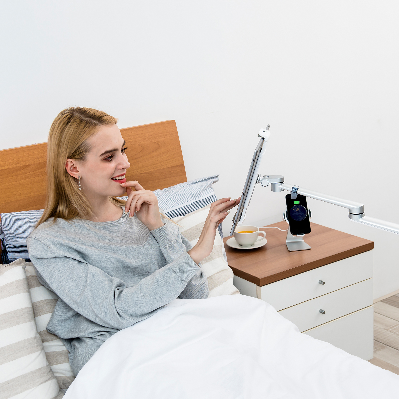 【瑞米 Raymii】FS1 落地式手機架 平板架 筆電架 手機支架 360度鋁合金螢幕架 筆電支架電腦支架 | 蝦皮購物