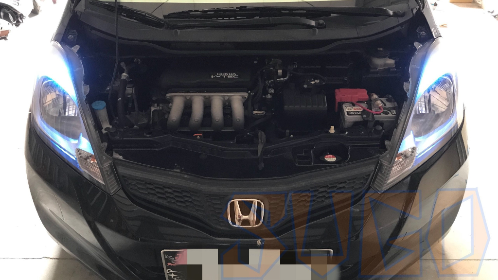苗苗屋汽車精品 本田 HONDA FIT2/2.5代 前魚眼超高亮版LED冰藍色小燈 | 蝦皮購物