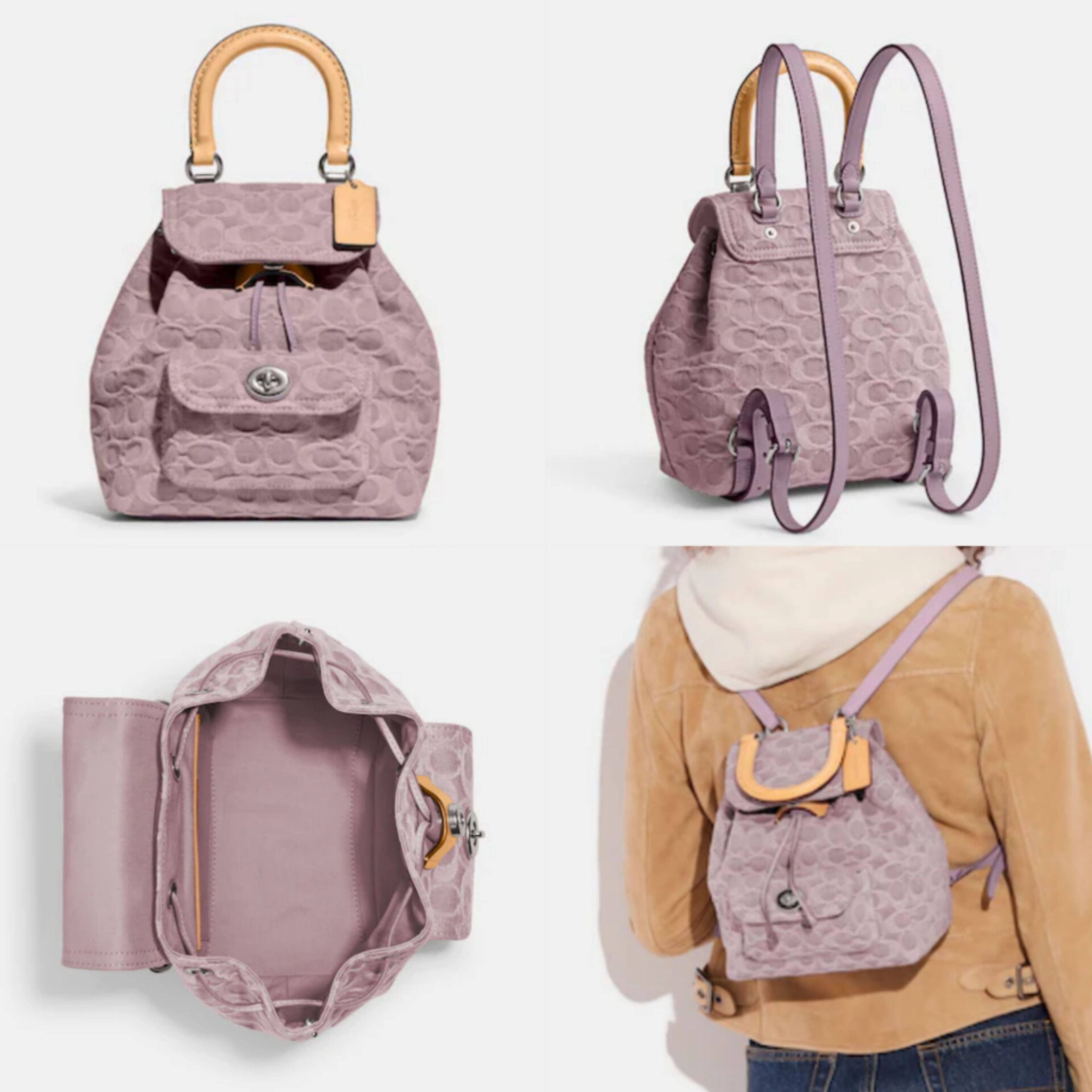 sale 美國代購 Coach Riya Backpack 21最新款後背包 旋轉定製金釦 男女同款 肩背包手提包 | 蝦皮購物