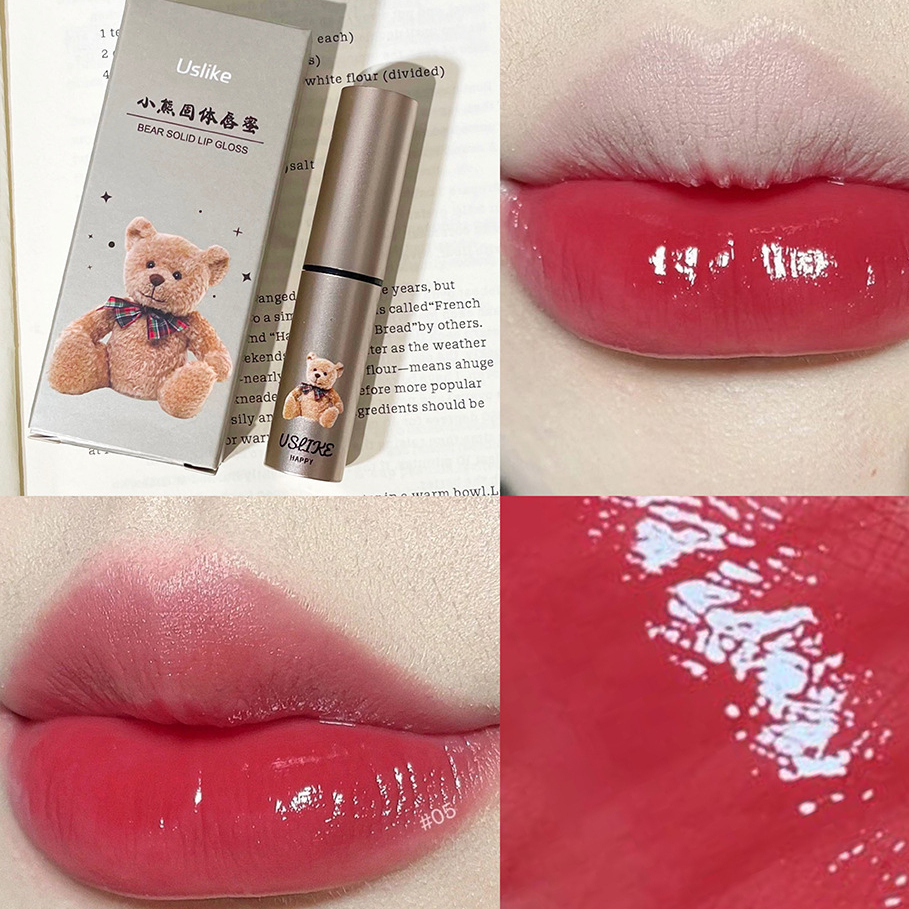 Suke.co 台灣現貨 USLIKE 韓系銀管 粉嫩 小熊口紅 水光 滋潤 保濕 不易掉色 顯白 | 蝦皮購物