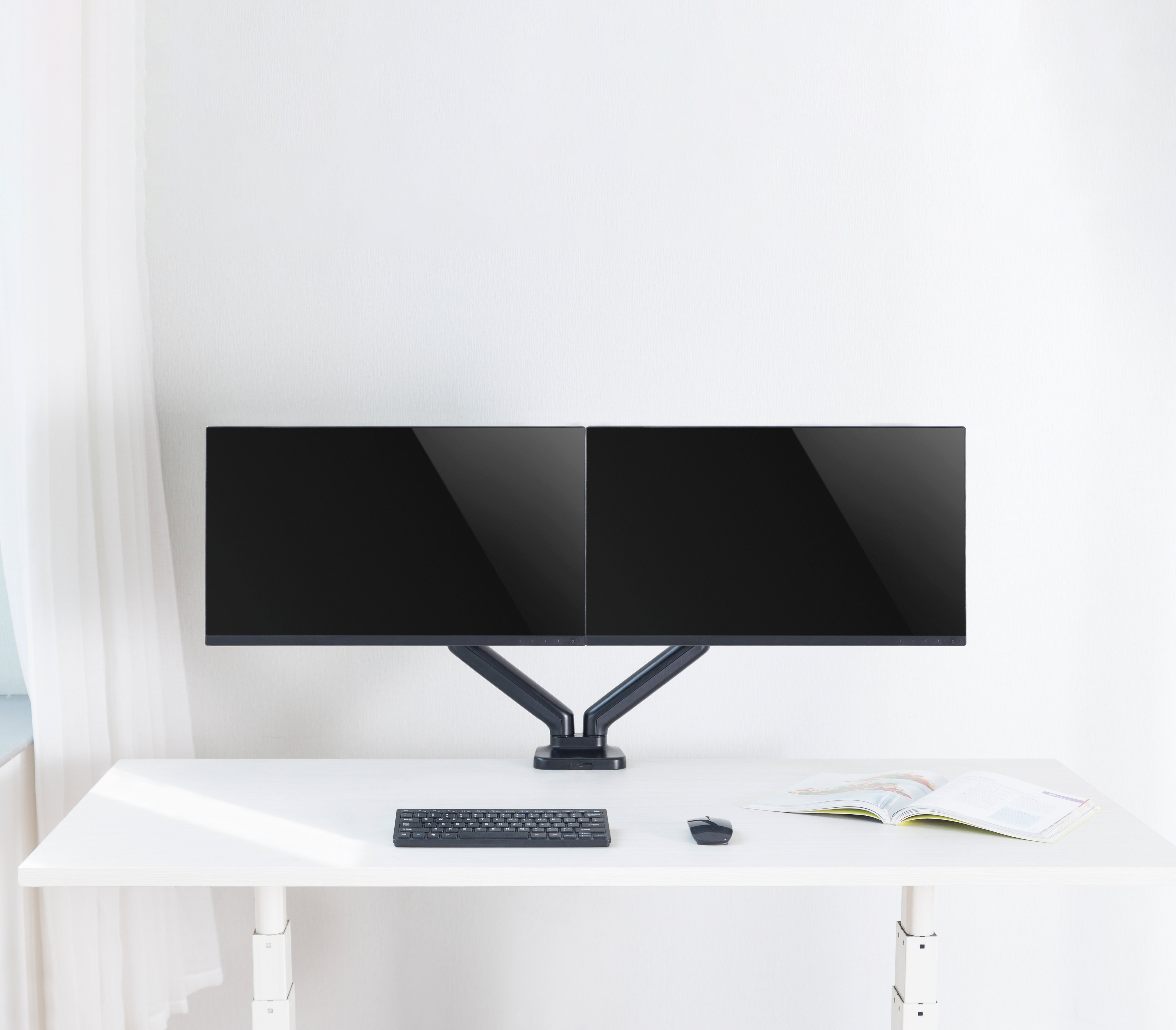 【瑞米 Raymii】 LS11 氣壓式 32吋 雙螢幕支架 螢幕架 電腦螢幕增高架 顯示器支架 懸掛支架 壁掛架 | 蝦皮購物