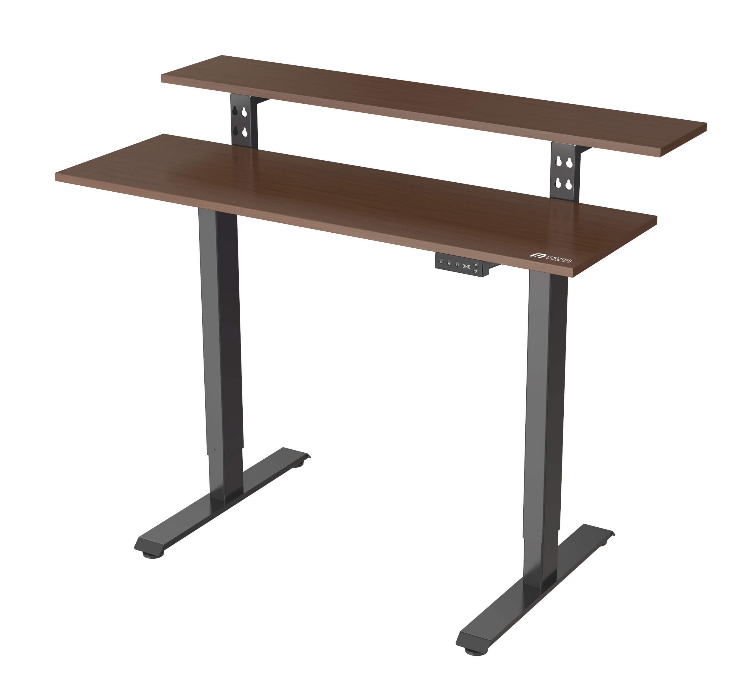 【瑞米 Raymii】 VN-17 雙層電動升降桌 站立辦公電腦桌 電腦桌 辦公桌 書桌 站立辦公 防夾 | 蝦皮購物