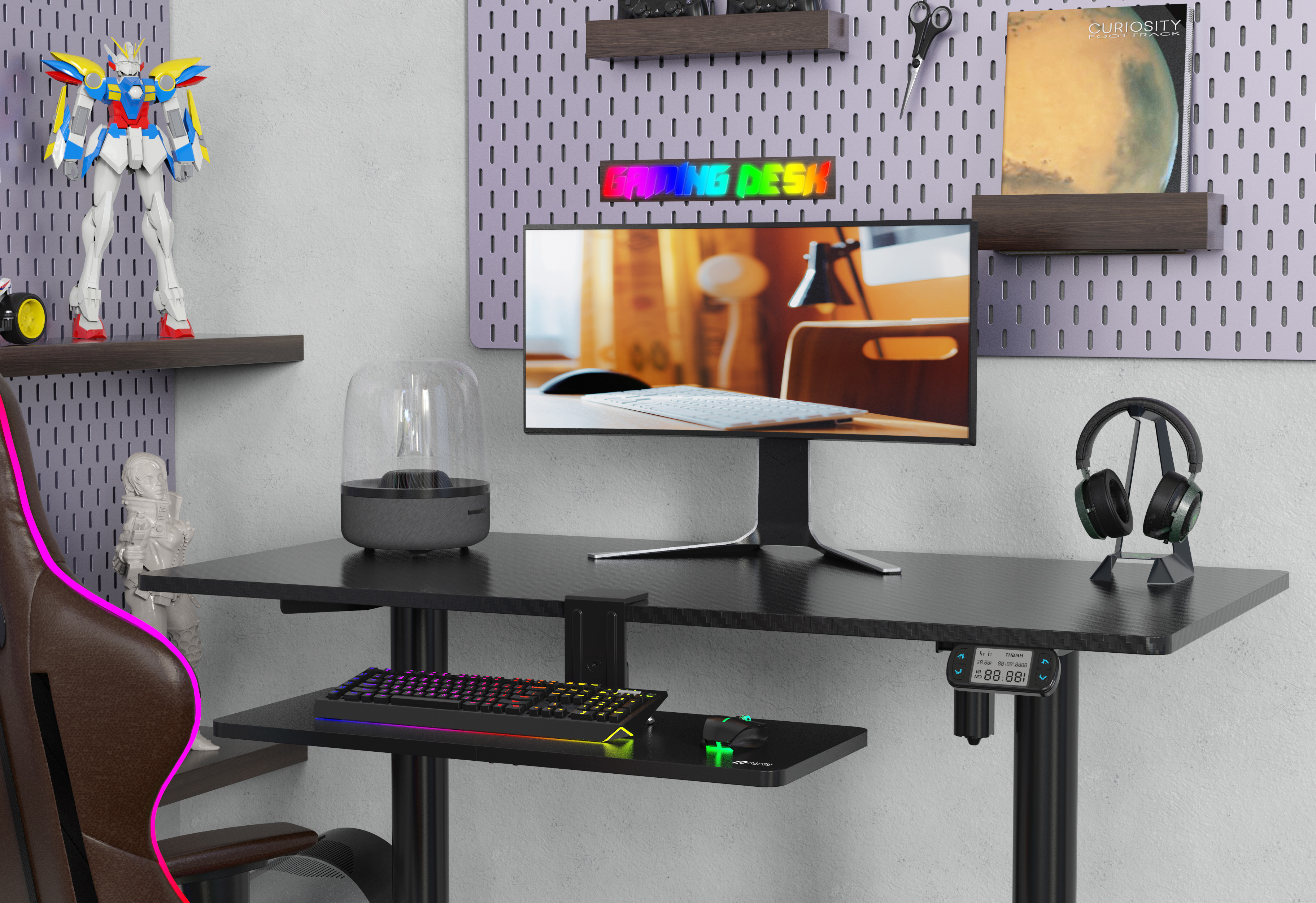 【瑞米 Raymii】 VDA-9 夾桌式旋轉鍵盤托架 鍵盤收納架 升降桌托架 鍵盤收納 可拆卸夾式鍵盤托架 | 蝦皮購物