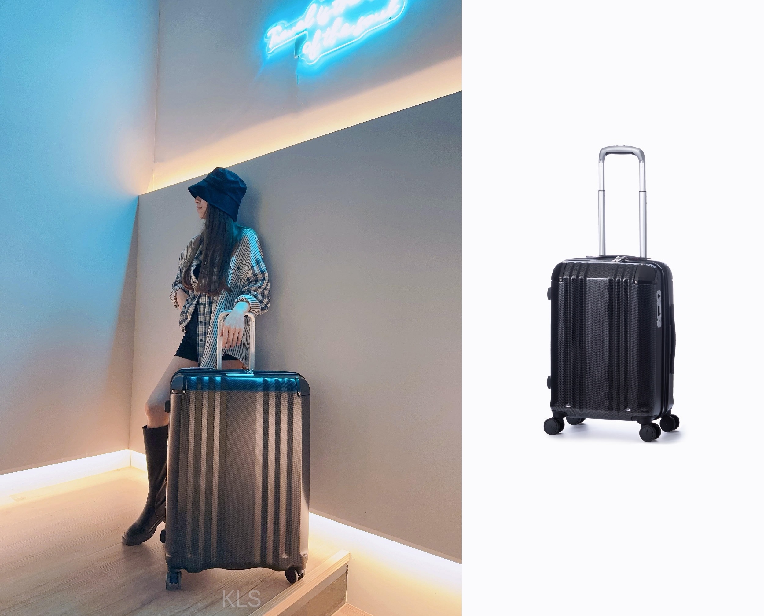 日本A.L.I. Edge系列22吋超輕可加大擴充可剎車PC防盜拉鍊硬殼箱靜音輪飛機輪八輪 ALI088 | 蝦皮購物