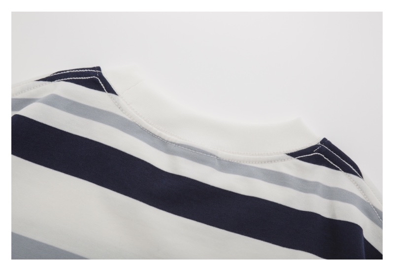 NOOB LAB 」重磅 320G 定織 21支 雙紗棉 寬版 廓形 條紋 長袖T恤[LT11] | 蝦皮購物