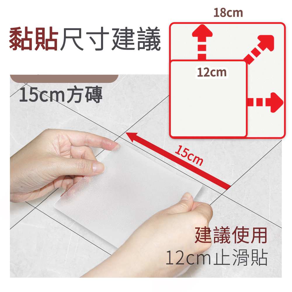Echain Tech 熊掌防滑貼片 卡通止滑貼 金鋼砂 防滑貼片 防水止滑贴片 -全透明15*15cm(每包6片） | 蝦皮購物