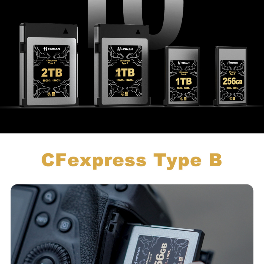 HOMAN CFexpress Type B (1TB / 2TB) 記憶卡 Type B 閃傳卡盒 | 蝦皮購物