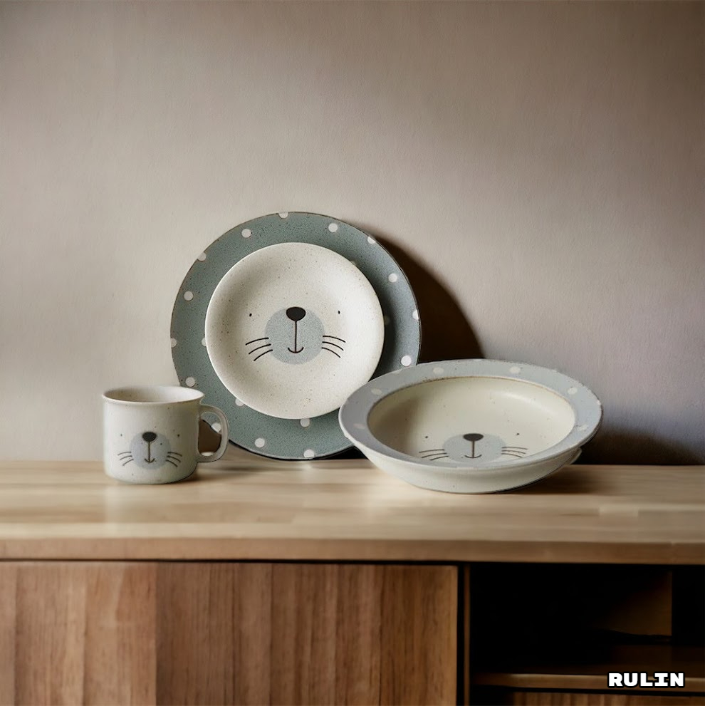 🇯🇵【日本製造】日本製AWASAKA粟坂Mogu Mogu Lunch 美濃燒餐盤組－海豹 快速出貨🇯🇵 | 蝦皮購物