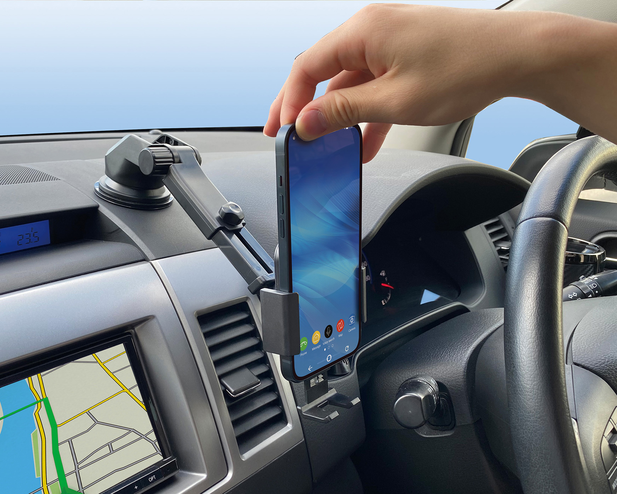 Seikosangyo EXEA 吸盤式手機架 車用智慧型 (EC-246) | 蝦皮購物