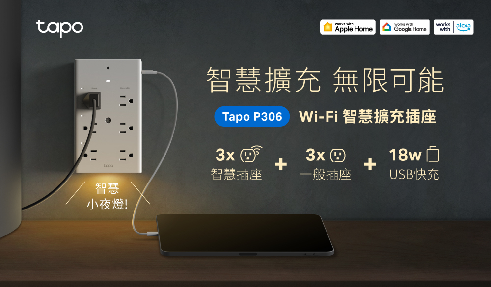 TP-Link Tapo P306 WiFi智慧智能插座 擴充插座 支援Matter/Google Assitant | 蝦皮購物
