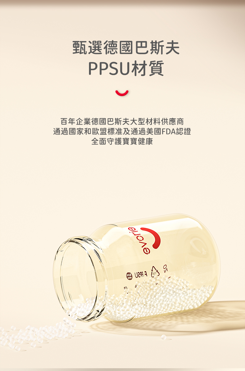 【evorie】PPSU 防脹氣寬口徑160/240/300mL 嬰兒奶瓶 | 不含多酚A | 蝦皮購物