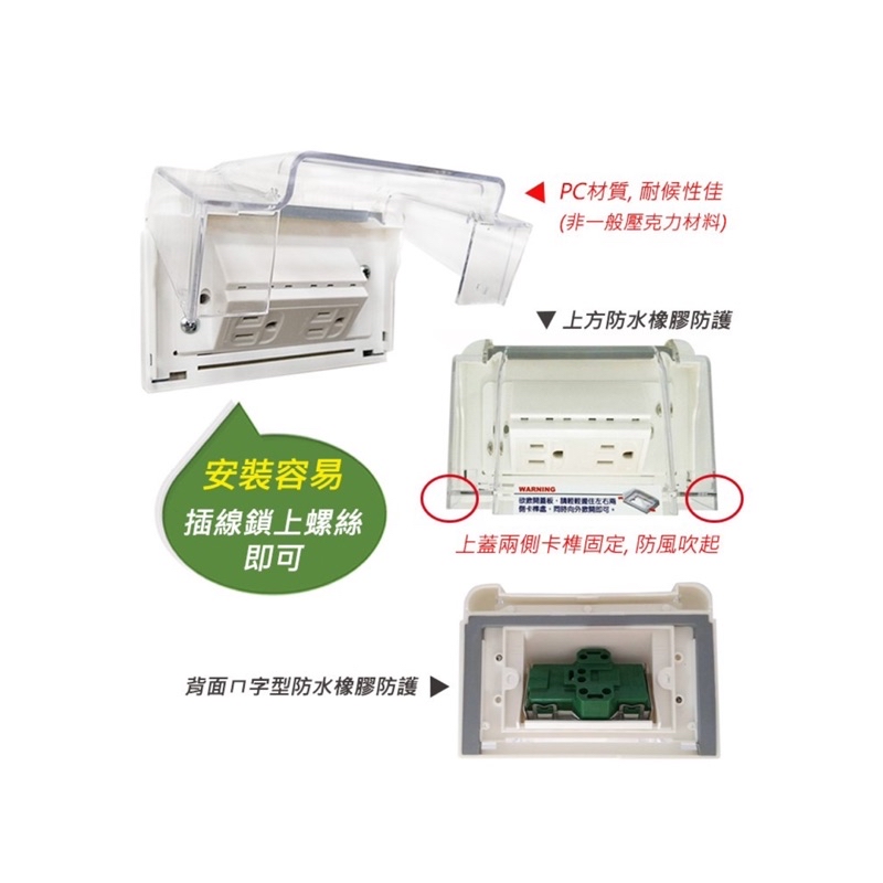 SUZONE樹榮電工 免掀式防滴雙插座附接地 SZ-6911 （附發票） | 蝦皮購物