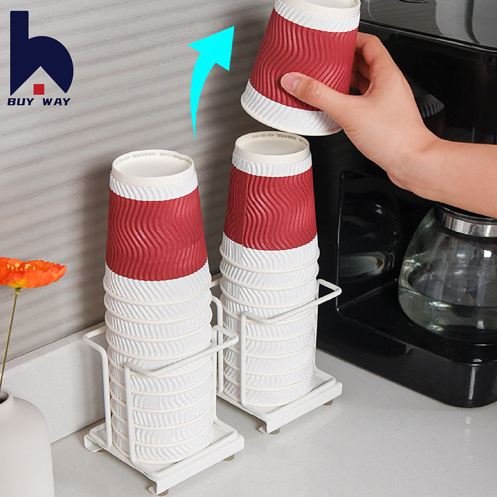 百崴收納 日式簡約紙杯三格收納架(茶水間收納 紙杯收納 分格收納架 一次性紙杯架 廚房置物架)桌上收納 紙杯架 | 蝦皮購物