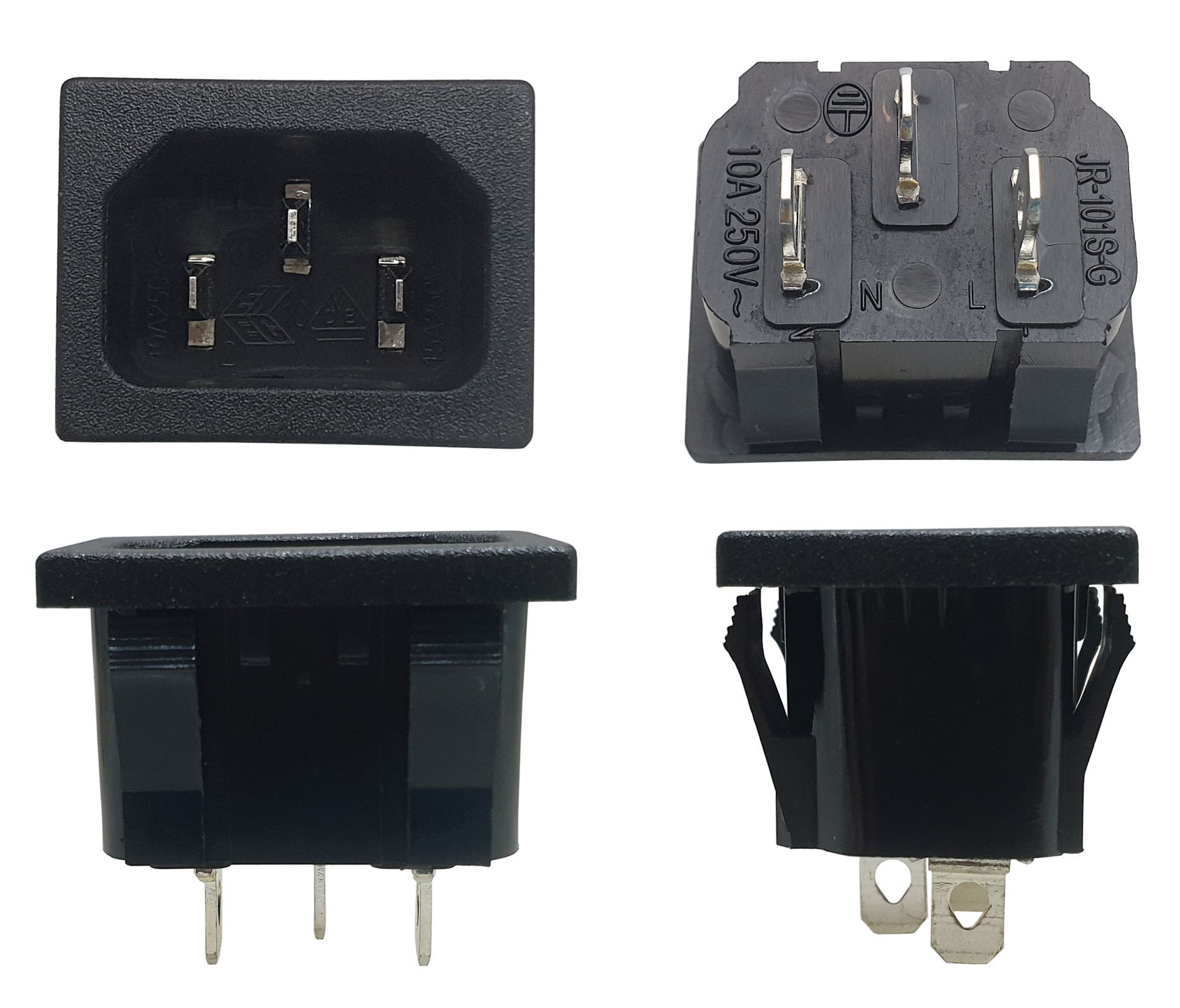 2195 三極插座 推入式AC接地電源插座 3P公座 JR-101S-G | 蝦皮購物