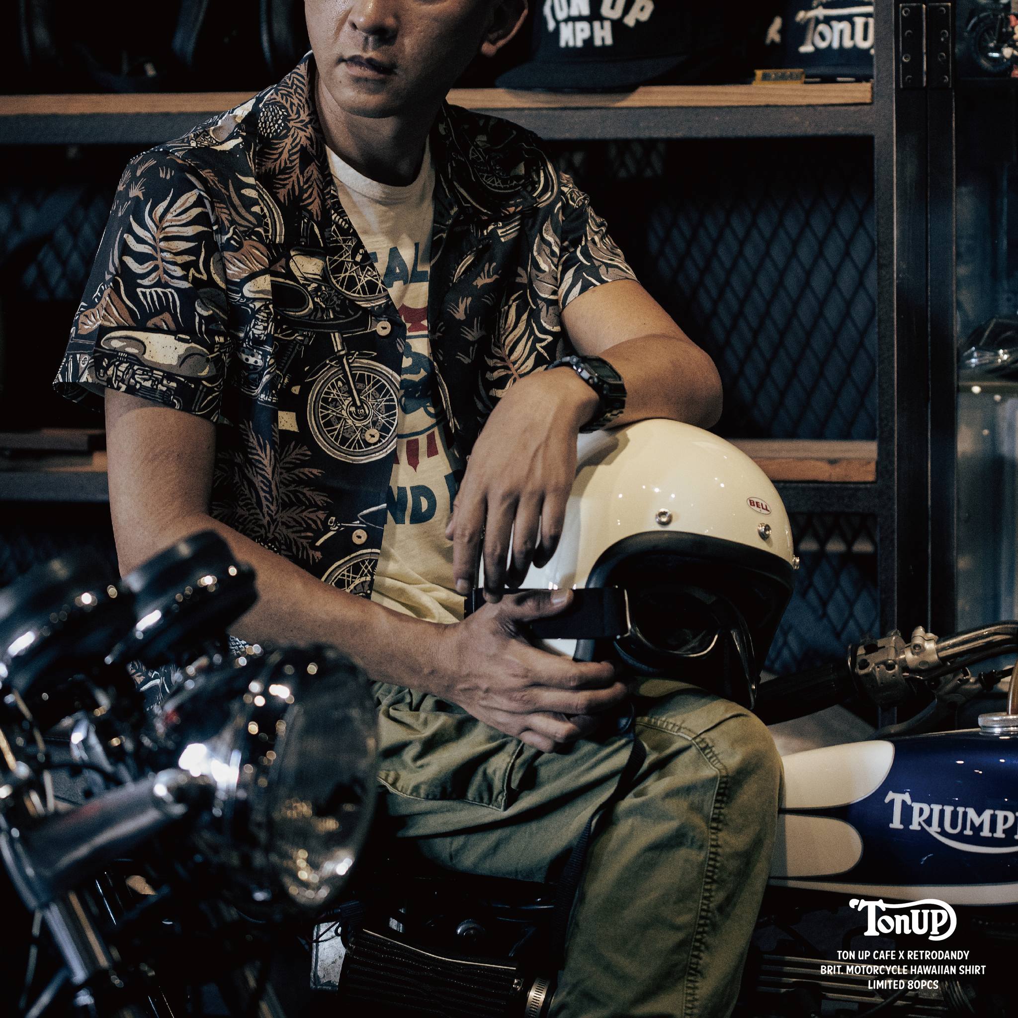 Ton Up Cafe X Retrodandy 《復古英車騎士夏威夷衫》【日本製】 | 蝦皮購物