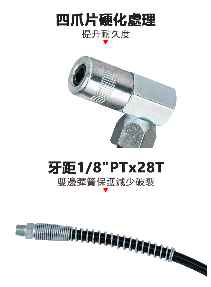 WIGA 威力鋼 GX-HF48 直角型高壓注油頭附萬向接頭+48吋軟管[不卡油管, 潤滑槍, 黃油槍] | 蝦皮購物