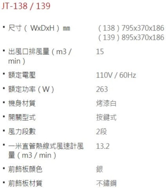 喜特麗.超薄隱藏式90cm排油煙機 JT-139《日成廚衛》 | 蝦皮購物