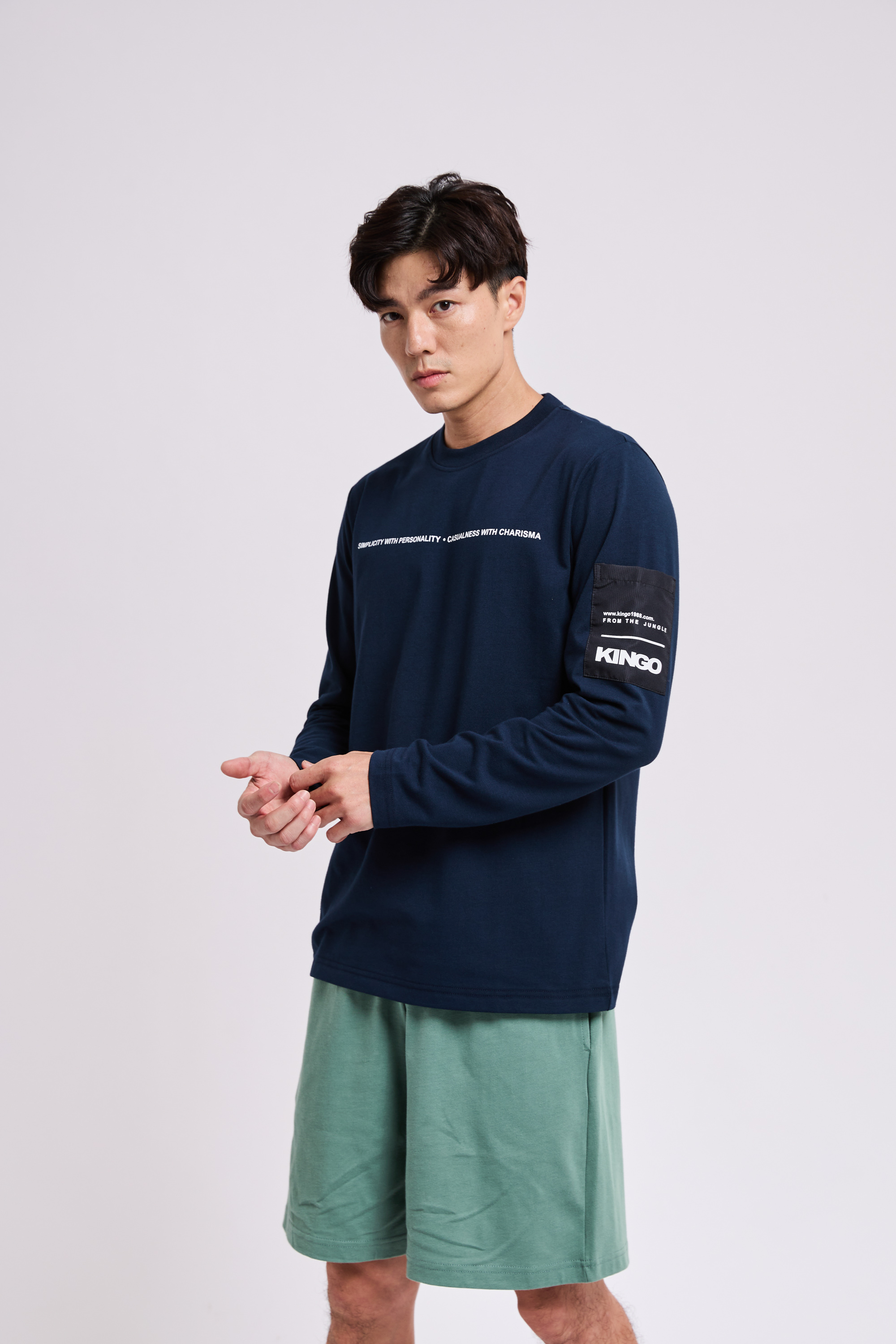 KINGO男款｜深藍貼袋圓領T 321105｜官方直營 | 蝦皮購物